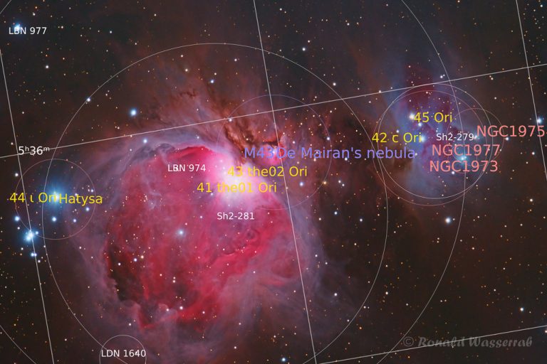 Orion-Nebel M 42 – Schmalbandaufnahme – sternenlos
